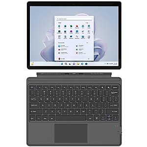 Arteck Microsoft Surface Pro Keyboard Type Cover, Ultra-Slim Portable Bluetooth Wireless Keyboard for Latest Surface Pro 10, Pro 9, Pro 8, Pro X with Touchpad Built-in Rechargeable Battery