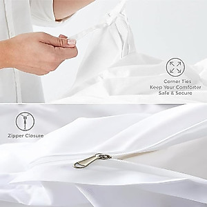 100% Cotton Quilt Cover 5 Piece Pinch Pleated Duvet Cover Set King (106'' x 90'') Black Beautiful 1 PC Duvet & 4 PCs Pillowcases with Zipper and Corner Ties 600 ThreadCount