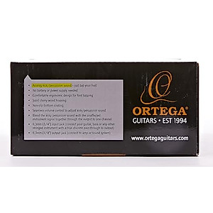 Ortega Guitars Analog Singer-Songwriter Stomp Box with Built-in Passive Piezo for Kick Sound, Natural (ANNALOG)