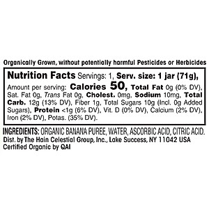 Earth's Best Organic Stage 1 Baby Food, First Bananas, 2.5 oz. Jar