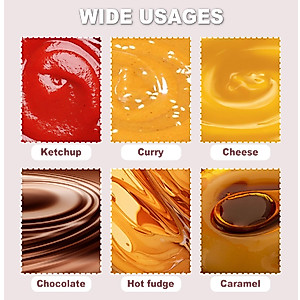 Saladulce Electric Cheese Sauce Warmer Nacho Cheese Dispenser Warmer with 22oz Bottles, Bottle Warmer for Cheese Chocolate Hot Fudge Caramel 86-185℉ 110V