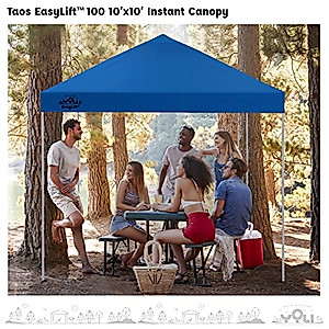 YOLI Taos EasyLift 100 10’x10’ Instant Pop-Up Canopy Tent with Carry Bag, Blue