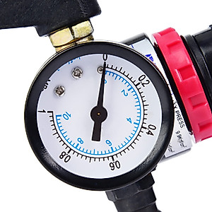 Yuecoom Seam Sealer Gun, Pneumatic Glass Glue Sealant Caulking Gun, Adjustable Silicone Gun 310ML with Spray Adhesive Blown Film Extended Nozzle Cartridge Air Gun