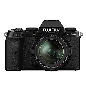 Fujifilm X-S10 Mirrorless Digital Camera with XF 18-55mm f/2.8-4 R Lens Kit Bundle and Essential Accessory (5 Items)