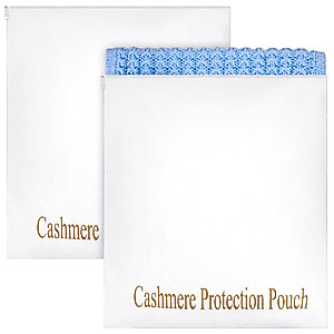 GliCraft 2 Pcs Cashmere Sweater Storage Bags with integrated Cedar Wood Breathable Washable Cotton Pouch Bags for Cashmere Wool Sweaters Storage Protection