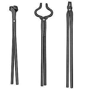Knife Making Tongs Set 3Pcs Blacksmith Tongs Assembled Knife Making Blacksmith Tools Anvil Forge