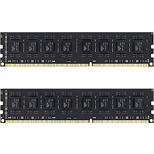 Timetec 16GB KIT(2x8GB) DDR3 / DDR3L 1333MHz PC3-10600 Non-ECC Unbuffered 1.5V / 1.35V CL9 2Rx8 Dual Rank 240 Pin UDIMM PC Desktop Computer Memory RAM Module Upgrade (16GB KIT(2x8GB))