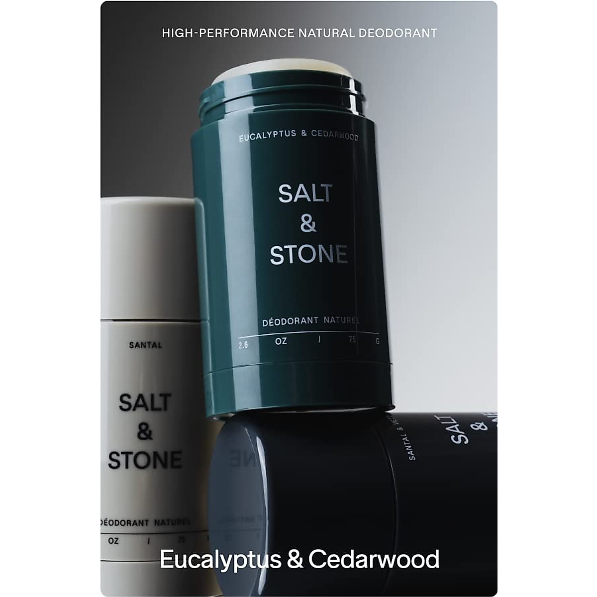 SALT & STONE Natural Deodorant - Eucalyptus & Cedarwood | Extra Strength Natural Deodorant for Women & Men | Aluminum Free with Seaweed Extracts, Shea Butter & Probiotics | Free From Parabens, Sulfates & Phthalates (2.6 oz)