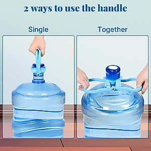 5 Gallon Water Bottle Holder, 3 Tier Water Jug Rack, Water Cooler Jug Rack for 5 Gal Water Bottle, Water Jug Dispenser Stand, Heavy Duty 5 Gallon Water Jug Stand for 6 Bottles with Lifter