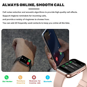 DECWIN Smart Watch, 1.69"(Call Receive/Dial) Smartwatch for Men Women,Alexa Built-in,Heart Rate Sleep Monitor,Music Control,2022 Waterproof Swimming Fitness Tracker Compatible Android iOS Phone