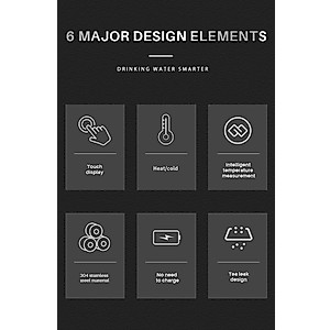 Smart Water Bottles with Digital Temperature Display Coffee Tea Infuser Bottle LED Thermal Cup Double Walled Vacuum Insulated Stainless Steel Flask Leak Proof Travel Mug Keep Warm…