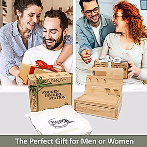 EcoLeafy Dot Nightstand Organizer- Docking Station for Men- Cool Mens Birthday Gifts- Gifts for Guys- Bedside Table Organizer, Wallet and Key Organizer for Cellphone, Watch, and Mens Accessories