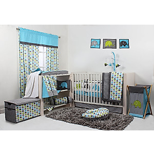 Bacati - Elephants Aqua/Lime/Grey Hamper