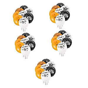 TOGEVAL 500 Pcs Pumpkin Balloon Black Decor Black Balloons Present Decorations Black Decorations Spider Web Balloons Unique Balloons Decor Emulsion Colorful Accessories Decorative Balloons