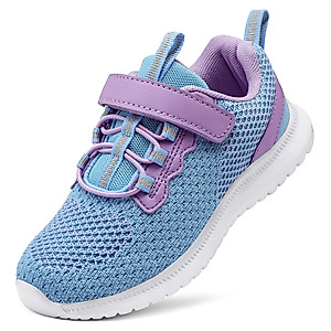 RUNSIDE Kids Shoes, Boys Girls Sneakers Lightweight Athletic Walking/Running Tennis Shoes, Size 2 Big Kid, Blue