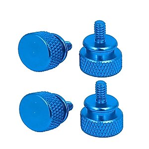 New Lon0167 Computer PC Featured Case Fully Threaded reliable efficacy Knurled Thumb Screws Sky Blue 6#-32 4pcs(id:5c9 93 71 445)