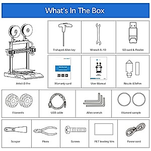 JGMAKER Large 3D Printer Artist-D Pro Auto Leveling IDEX Dual Extruder 3D Printers Direct Drive Extruder with Linear Rail X-axis Optical Endstop Meanwell Power Supply 32bit TMC2209 Driver