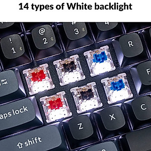 Keychron K10 Pro QMK/VIA Custom Wireless Mechanical Keyboard, Hot-Swappable Full Size 108 Keys Programmable White LED Backlit Brown Switch, Bluetooth/USB-C Wired Gaming Keyboard for Mac Windows Linux