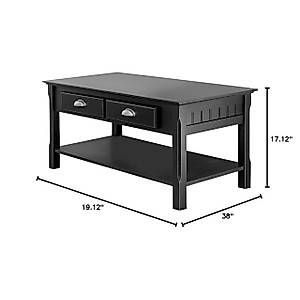 Winsome Timber Occasional Table, Black, 38 inches