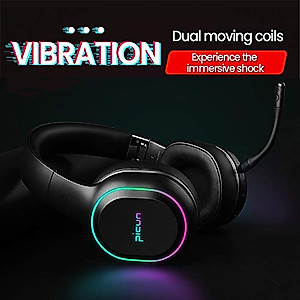 SLuB Bluetooth Headphones Over Ear,2.4GHz Wireless Gaming Headset with Noise Cancelling Detachable Mic,60Hrs Playtime Hi-Fi Ultra-Low Latency Gaming Headphones