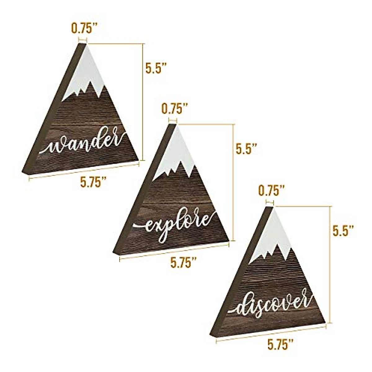 3pc Mountain Decor, Woodland Forest Decor for Nursery Wall Decor, Baby Decor for Nursery, Adventure Nursery Decor for Boy or Girl