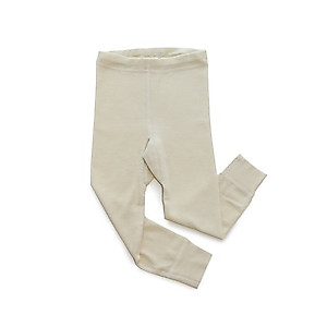 Organic Merino Wool-Silk Baby Pants, Natural White, s. 62-68 (3-6 mo)