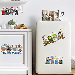 Elitles Made Halloween UV DTF Cup Wrap Transfer for Glass 16oz, 12 Sheetes Transfers Stickers Decals, Rub on Crafts, Ready to Apply, Permanent Adhesive, No Heat Needed