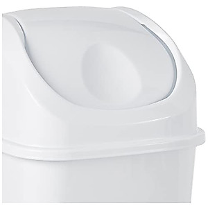 Superio 434 9.2 Gallon Slim Trash Can, Size: Pack of 1, White