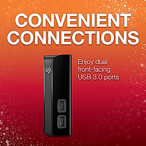 Seagate Backup Plus Hub 14TB External Hard Drive Desktop HDD USB 3.0, 2 USB Ports for Computer Desktop Workstation PC Laptop Mac, 4 Months Adobe Creative Cloud Photography Plan, Black