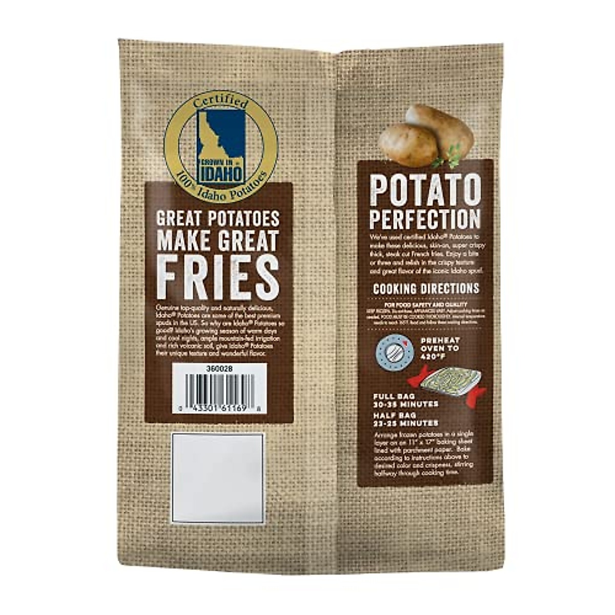 Grown in Idaho Super Crispy Steak Cut Fries, 28 oz (Frozen)