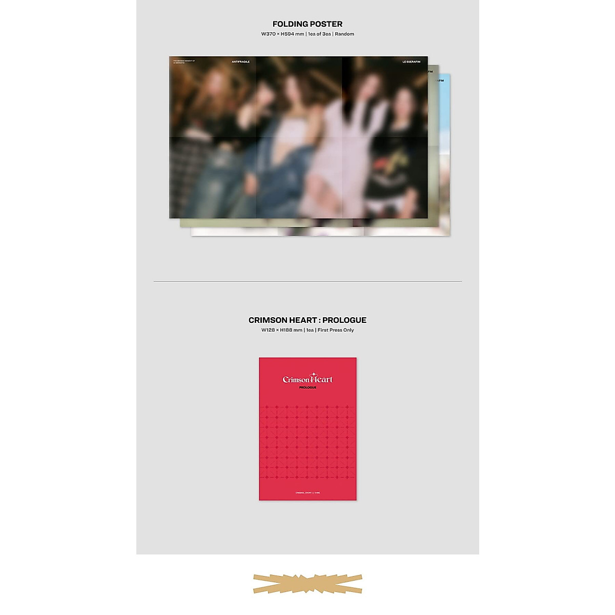 LE SSERAFIM - 2nd Mini Album ANTIFRAGILE CD (Random ver.)