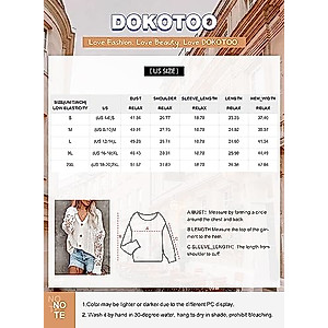 Dokotoo Women's V Neck Crochet Hollow Out Long Sleeve Button Down Cable Knit Cardigan Sweaters for Women Ladies Lightweight Tunic Fashion Sweater Pullover Tops Dark Orange M