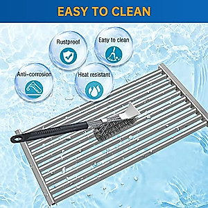 Grill Grate 19 1/16 Inch Stainless Steel Cooking Grid Grates Part Replacement for Brinkmann 810-1750-S, 810-1751-S, 810-3752-F, 810-6570-F, 810-3551-0, Brinkmann 810- Gas Grill Models, 3-Pack