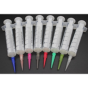 160 Pieces Plastic Tapered Pinhead Blunt End Liquid Dispenser Needles Luer Syringe Needle Tip Dispensing Fill Needle for Oil or Glue Applicator, 8 Mixed Size