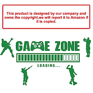 Gamer Wall Decals Stickers Glow in The Dark Gaming Zone Wall Decal Game Zone Wall Decals for Girls Boys Kids Playroom Bedroom Decor