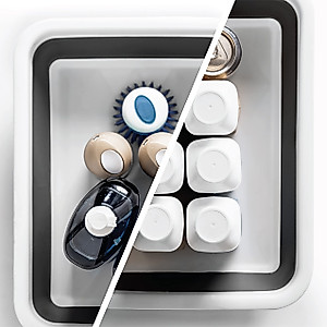 BINO Collapsible Wash Basin - Space Saving Portable Folding Dish Pan Dish Tub, White