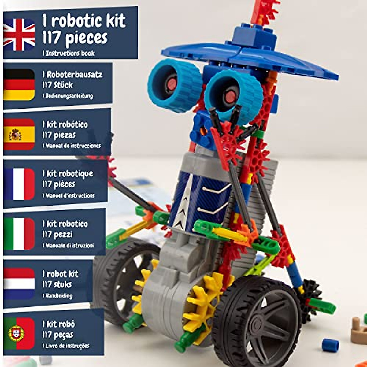 Science4you Deltabot Robot Toy Kit for Kids Age 8-12 - STEM 117 Pieces Robotics Kit, Build Your Own Robot Toy for Kids Age 8+, Educational Science Kits DIY Building Toys, Gift for Boys and Girls