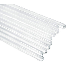 EISCO 10PK Glass Stirring Rods, 7.9" - Rounded Ends, 6mm Diameter - Excellent for Laboratory or Home Use - Borosilicate 3.3 Glass