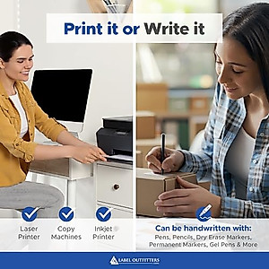 20 Label Outfitters® Large 8" Round White Laser - Inkjet Labels, 20 Sheets with ONE Label per Sheet