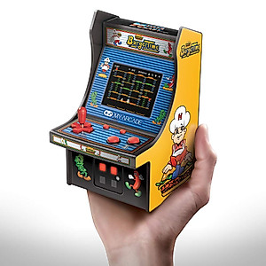 My Arcade Burgertime Micro Player Mini Arcade Machine: Fully Playable, 6.75 Inch Collectible, Color Display, Speaker, Volume Buttons, Headphone Jack, Battery/Micro USB Powered-Electronic Games, Yellow