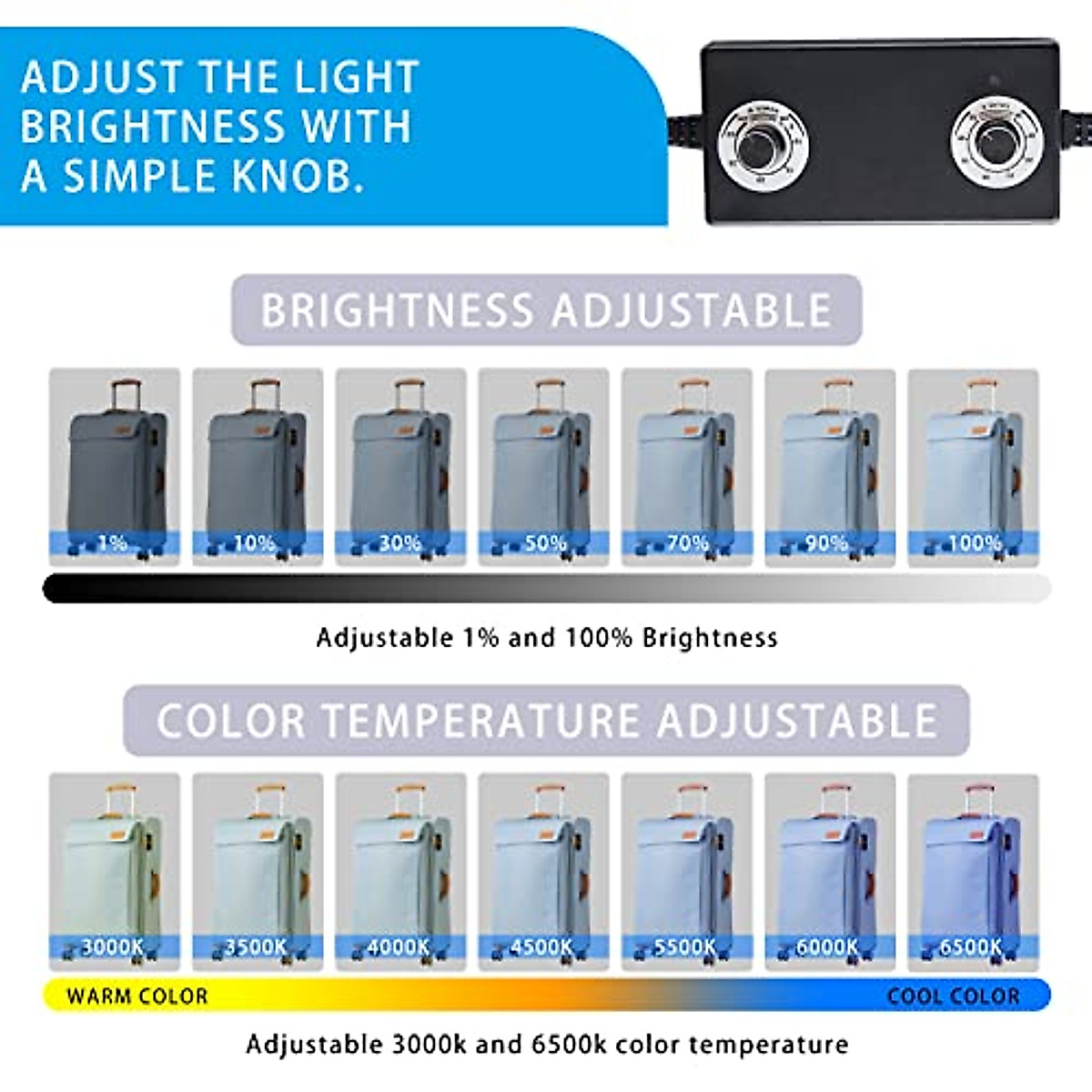 ZKEEZM Light Box Photography 16"x16" with 160LED Lights and 6 Color Backdrops, Photo Box with Lights | Foldable Photo Studio with Adjustable Brightness, 3000-6500K Bi-Color Portable Light Box Shooting
