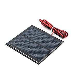 RANIT 95mm x 95mm 5V 180mA Poly Mini Solar Cell Panel Module with 100cm Cable DIY for Charger