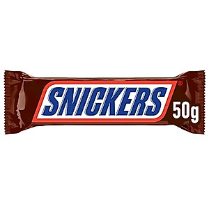 Snickers Bar with Caramel and Roasted Peanuts Chocolate Covered, 24 bars x50g (1200g)