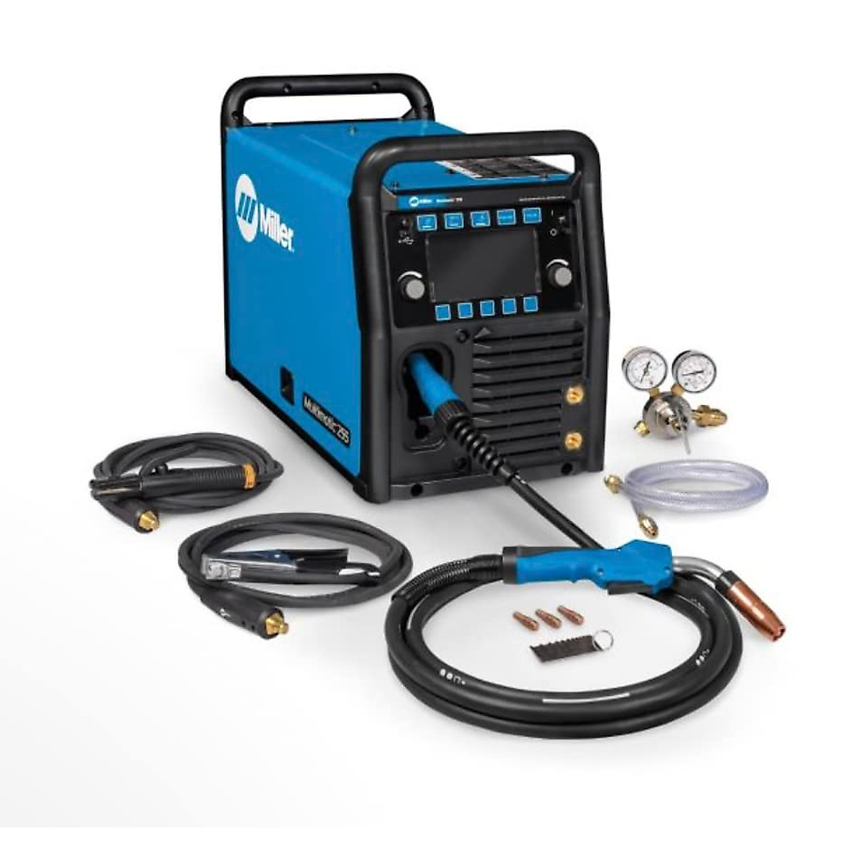 MILLER MULTIMATIC 255 PULSED MULTIPROCESS WELDER W/RUNNING GEAR AND TIG KIT (951768)