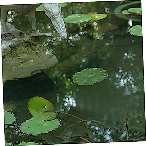 Abaodam 10pcs Fish Tank Simulated Lotus Leaf Faux Greenery artificiales para Faux Plants Fish Pond Leaves Decoration Pond Lilly pad Floating Water Lily Fish Tank Ornament