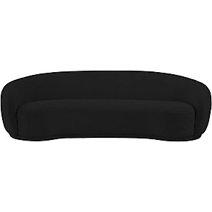 Meridian Furniture Hyde Collection Modern | Contemporary Boucle Fabric Upholstered Sofa, 89.5" W x 38" D x 27.5" H, Black