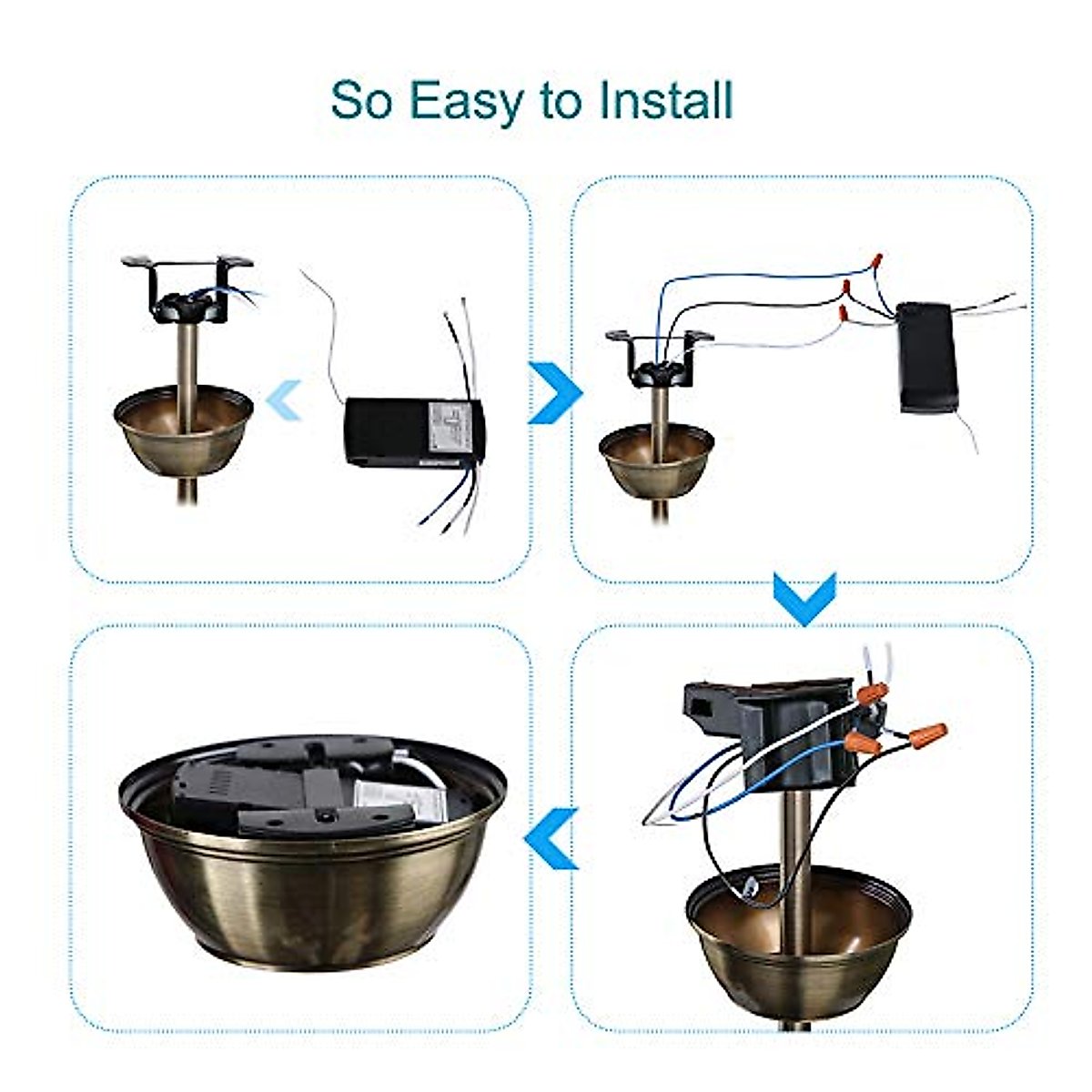Universal Ceiling Fan Remote Control Kit, 3-in-1 Ceiling Fan Light Timing & Speed Remote, for Hunter/Harbor Breeze/Westinghouse/Honeywell/Other Ceiling Fan lamp