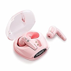 Wireless Bluetooth Earbuds,TWS Bluetooth 5.1 Earphones with Microphone,Long Battery Life Wireless Ear buds, in-Ear Headsets HiFi Stereo Headphones for Sports, Home,Office, Fit for Women Girl Pink