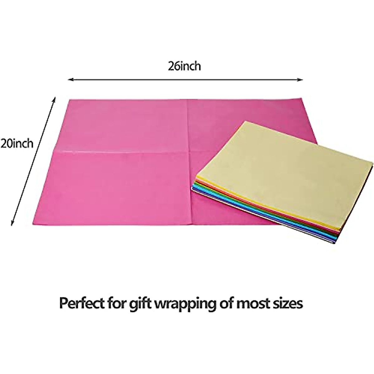 Tissue Paper for Gift Bags, 150 Sheets 30 Assorted Colored Tissue Paper Bulk for Gift Wrapping, 20 x 26 in Art Tissue Paper for Crafts, Gift Wrapping Tissue Paper for Gifts