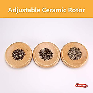 Kaiciuss Salt Pepper Grinder Mill Arcylic,the Best Peppercorn Grinder with Adjustable Mill-Clear